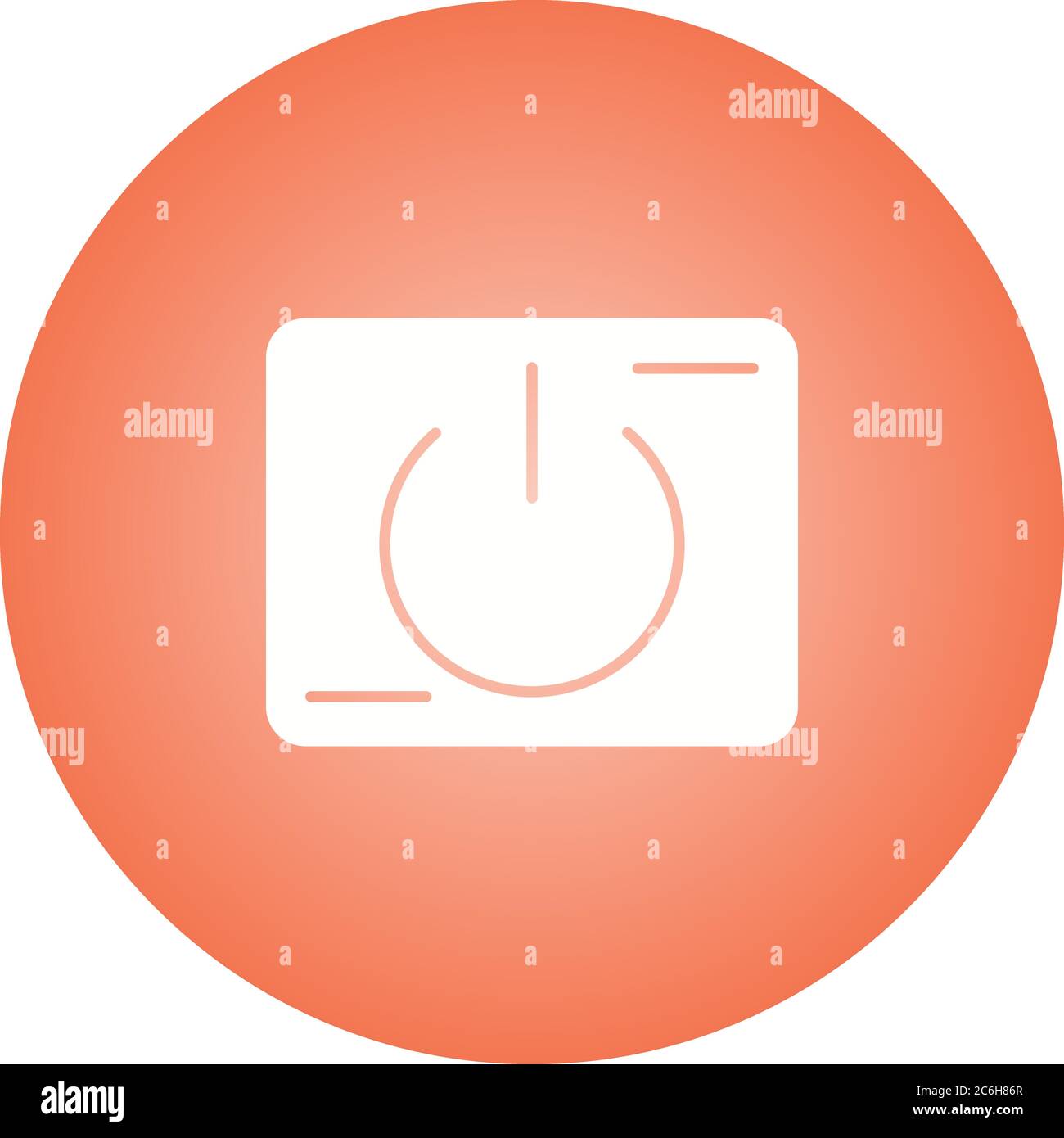 Unique Power Button Vector Glyph Icon Stock Vector Image & Art - Alamy