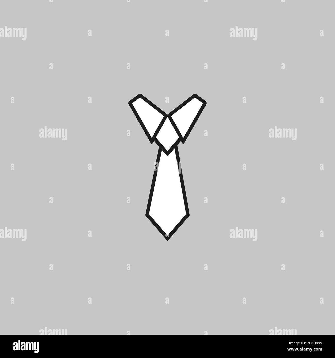 The tie icon. Necktie and neckcloth symbol. Flat Vector illustration ...