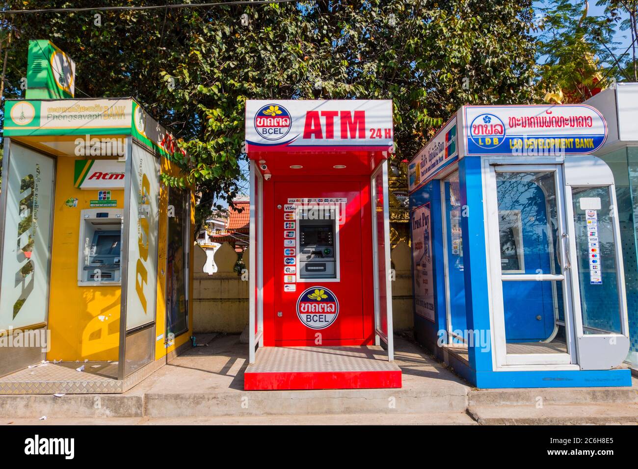 ATMs, Vientiane, Laos Stock Photo - Alamy