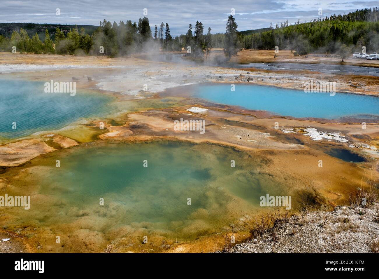 Grand Prismatic Pool at Yellowstone National Park Stock Photo - Alamy