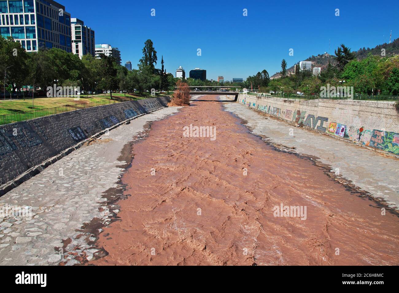 Mapocho river cerro san cristobal hi-res stock photography and images ...
