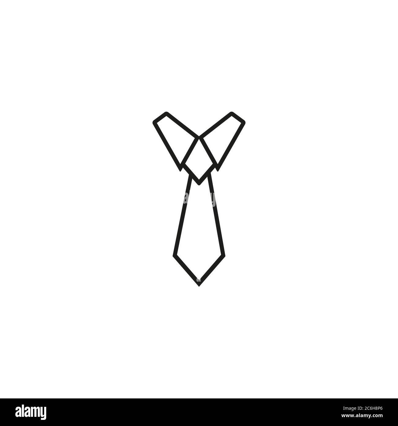 The tie icon. Necktie and neckcloth symbol. Flat Vector illustration ...