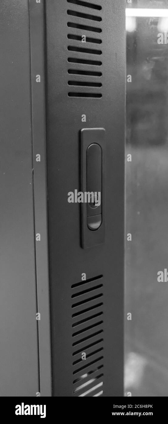 Detailed image of a Computer and Network server cabinet showing the ...