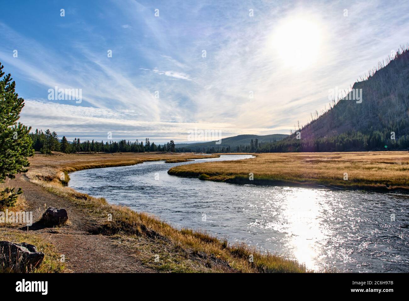 Yellowstone National Park - madison River, USA Stock Photo - Alamy