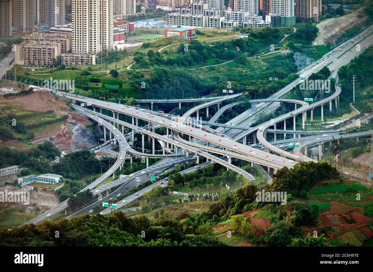 Complicated road junction hi-res stock photography and images - Alamy