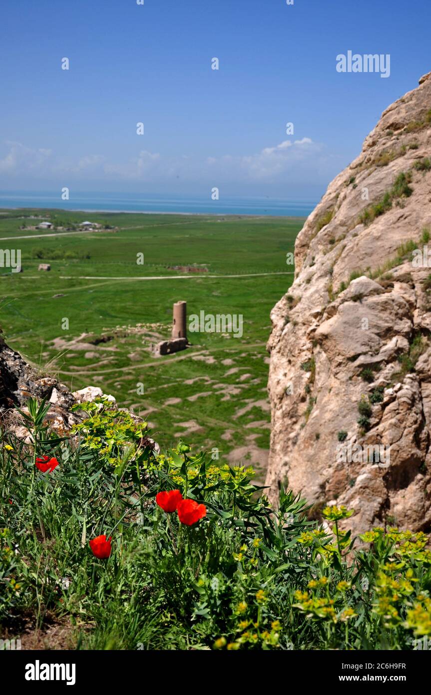 Van, Turkey - 22 May 2011: A view from the historical Van Castle Stock ...