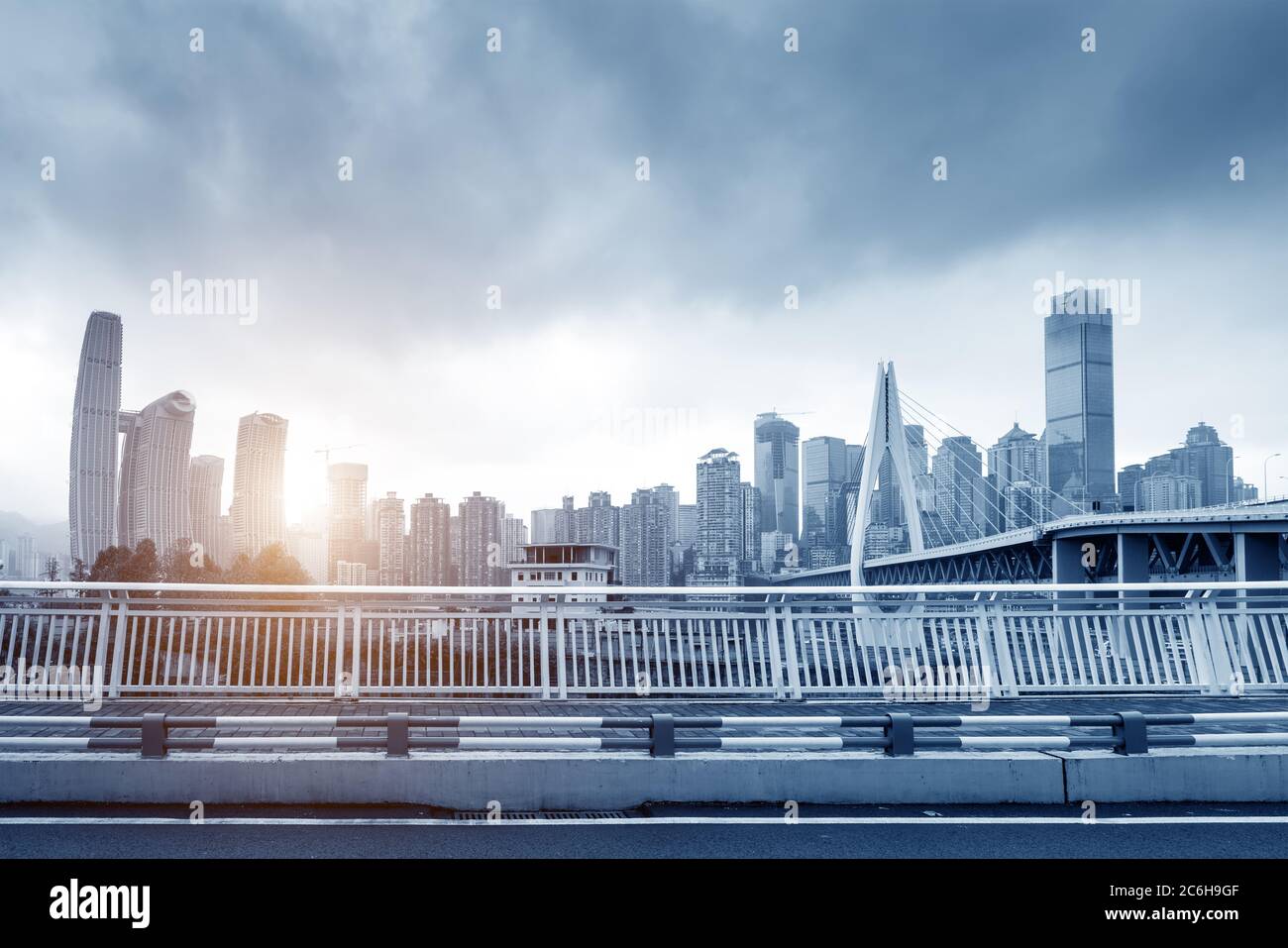 Chongqing city skyline, modern bridges and skyscrapers Stock Photo - Alamy