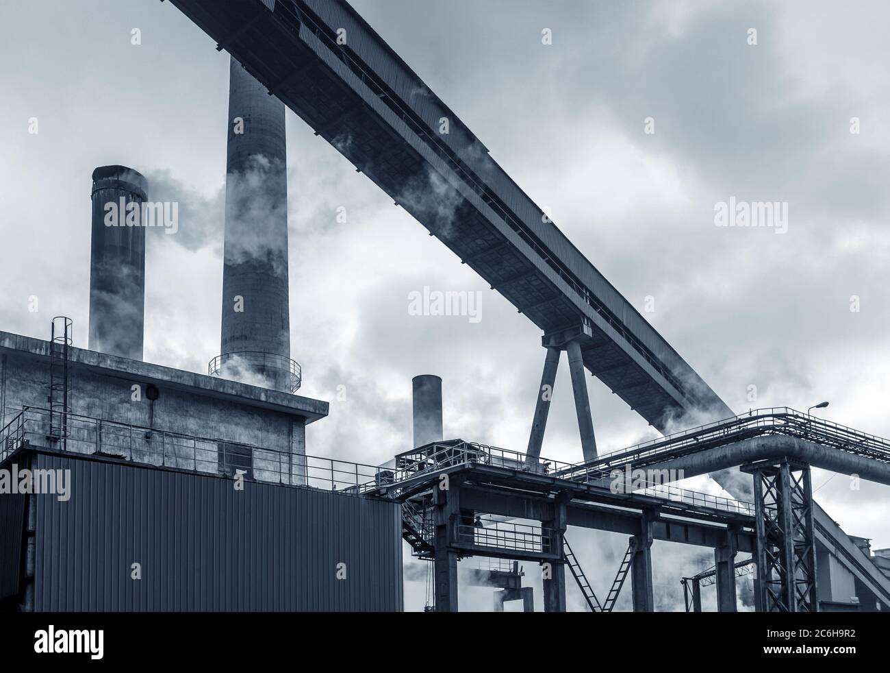 The exterior of the steel plant being produced Stock Photo - Alamy