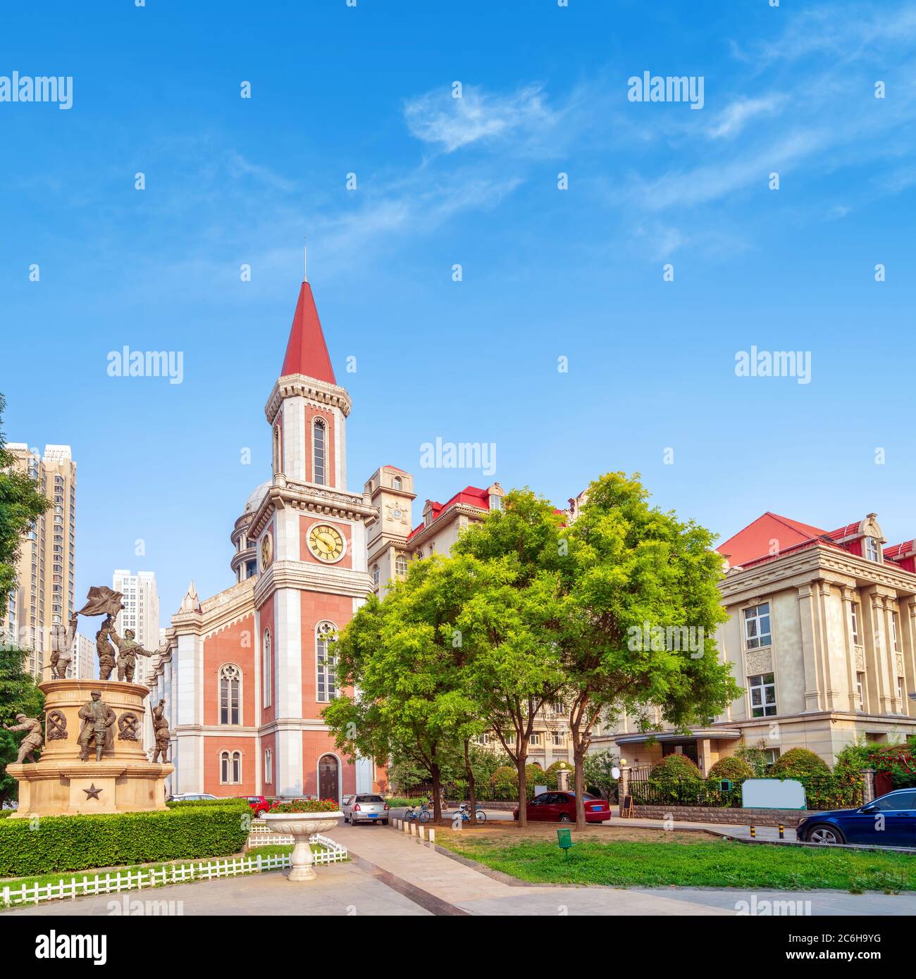 Historic building by the road, Tianjin, China Stock Photo - Alamy