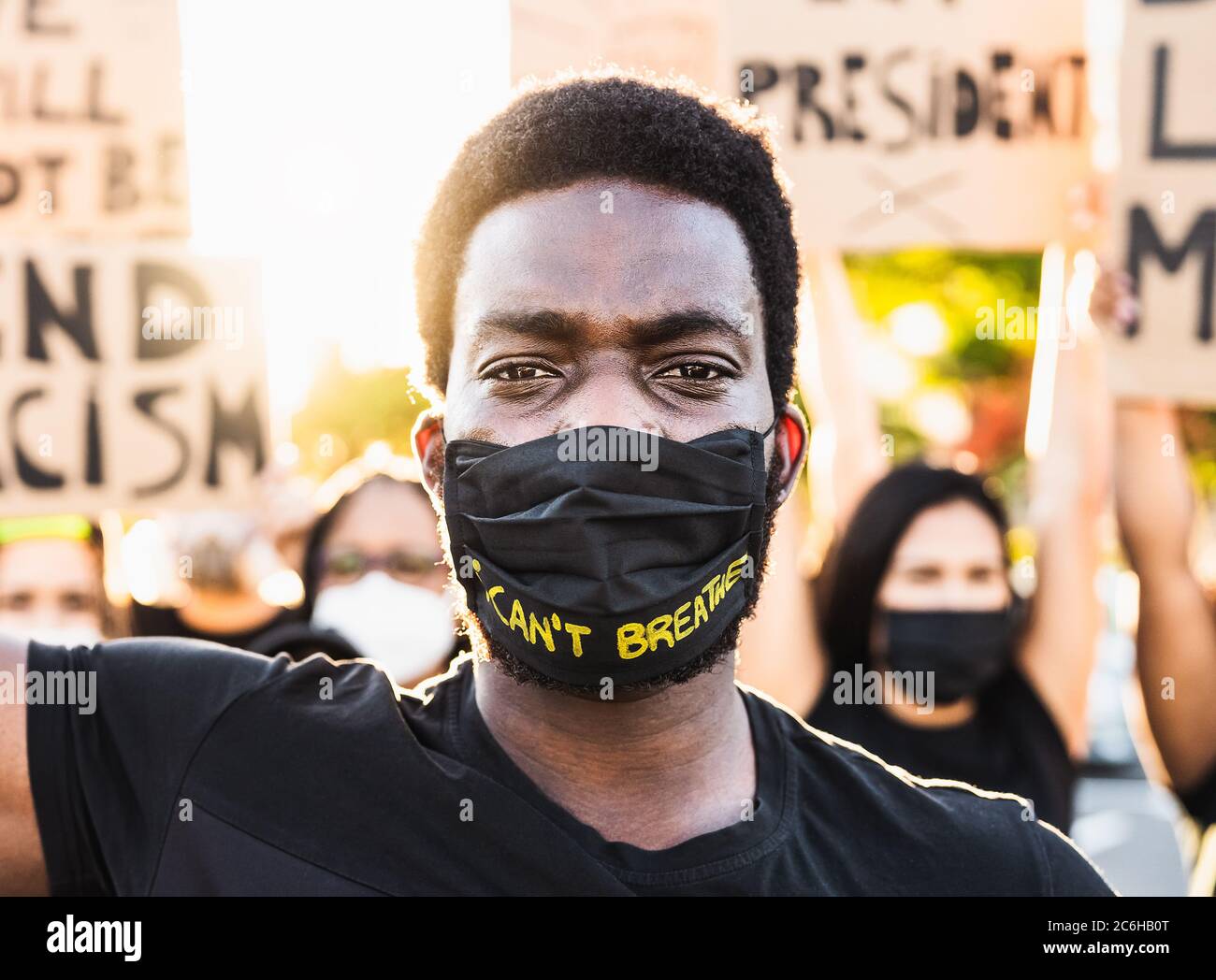 Black lives matter activist movement protesting against racism and ...