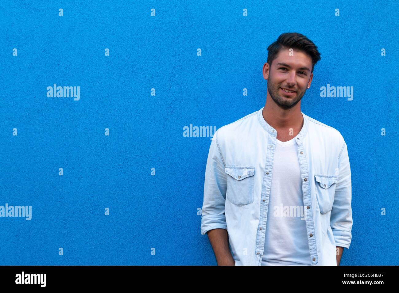 Confident smiling male model hi-res stock photography and images - Alamy