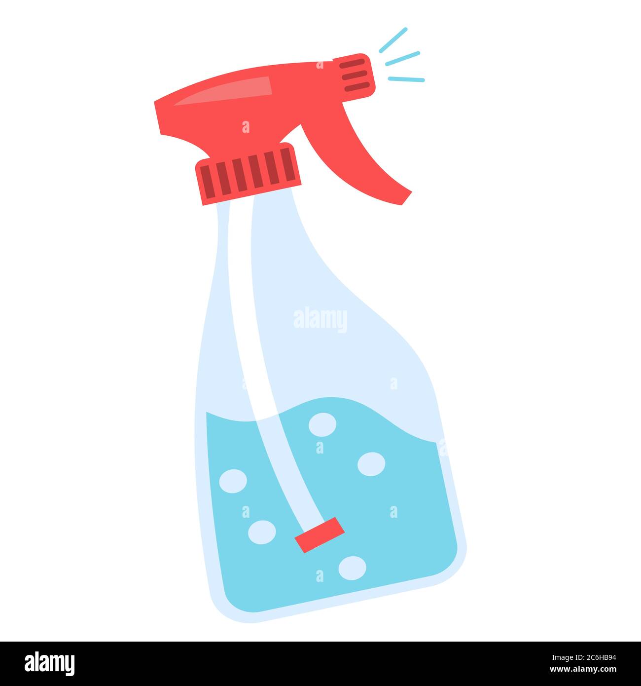Bottle of antiseptic spray. Transparent with red cap Stock Vector Image ...