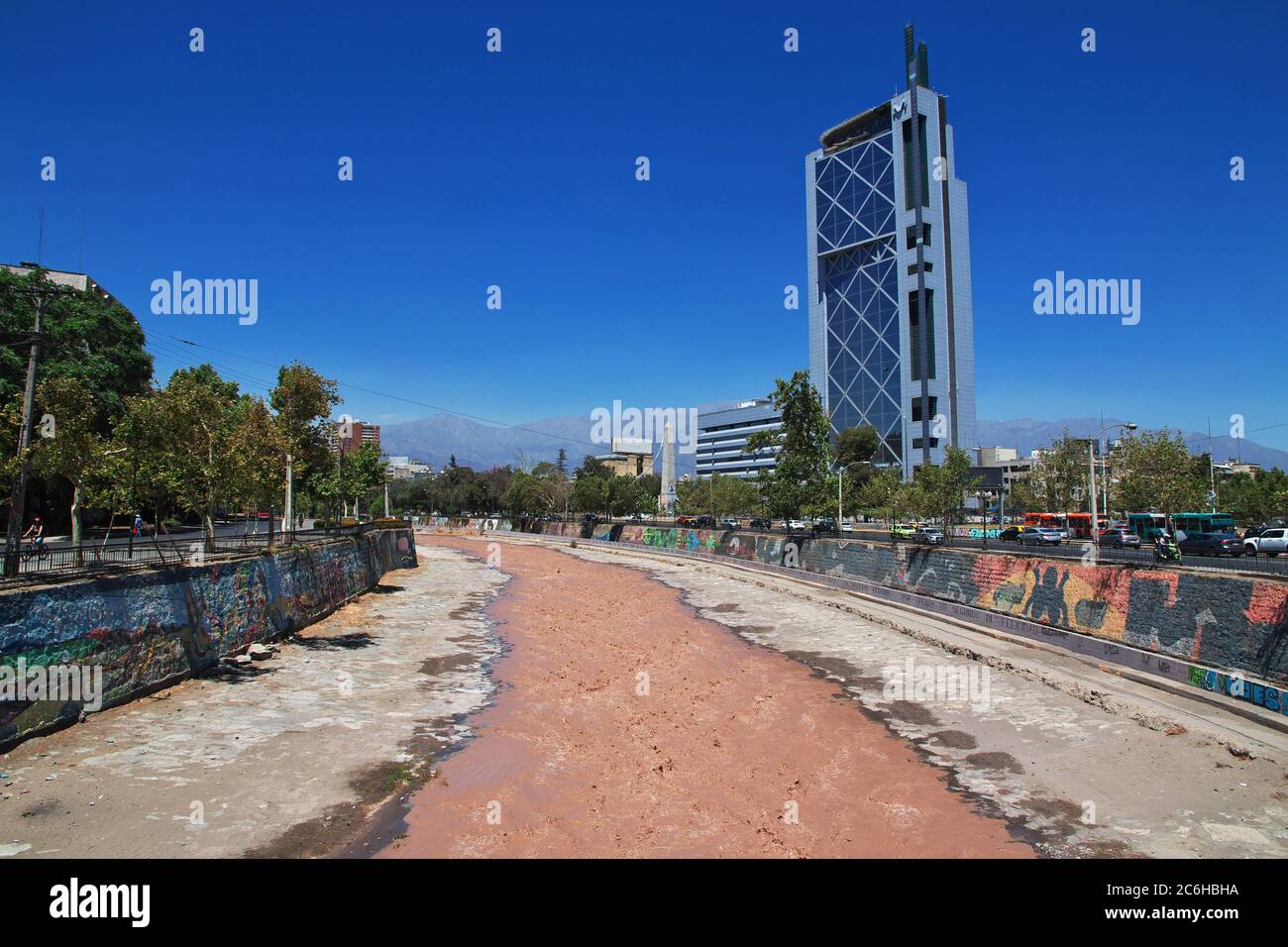 Mapocho River in Santiago, Chile Stock Photo - Alamy