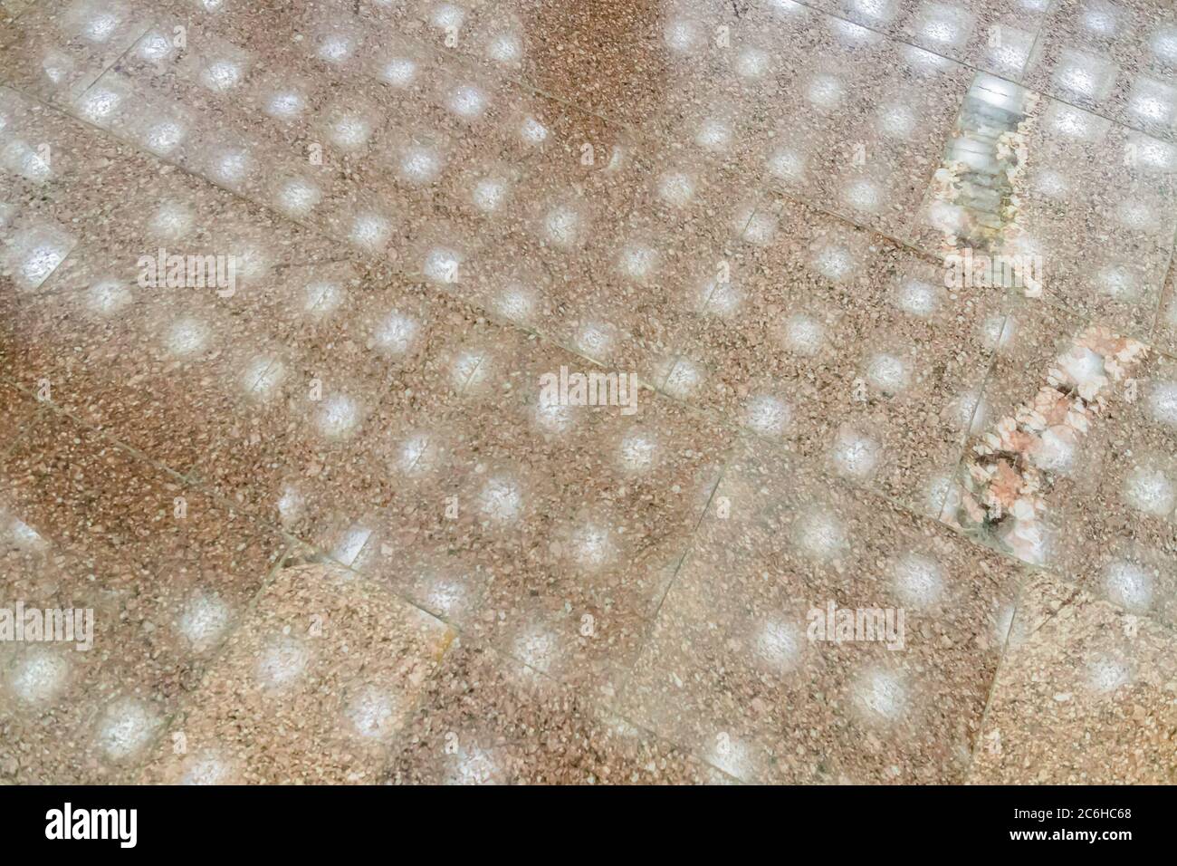 granite floor with a reflection of the ceiling. Seamless texture ...