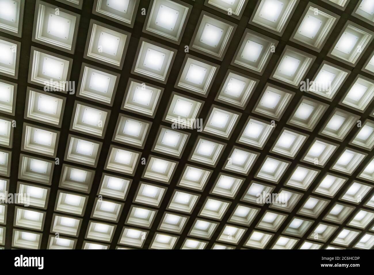 led panels ceiling background Stock Photo - Alamy
