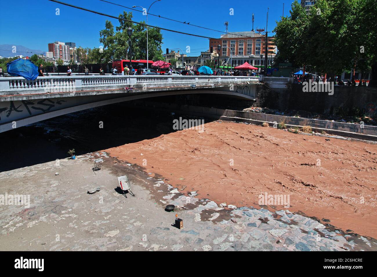 Mapocho River in Santiago, Chile Stock Photo - Alamy