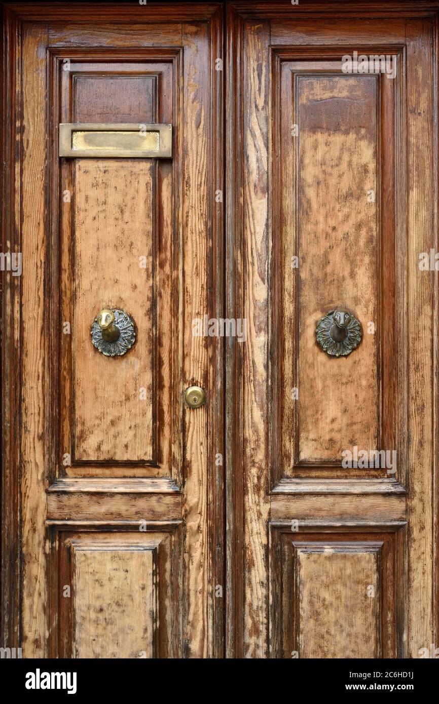 The old woodenl door in Venice, Italy Stock Photo - Alamy