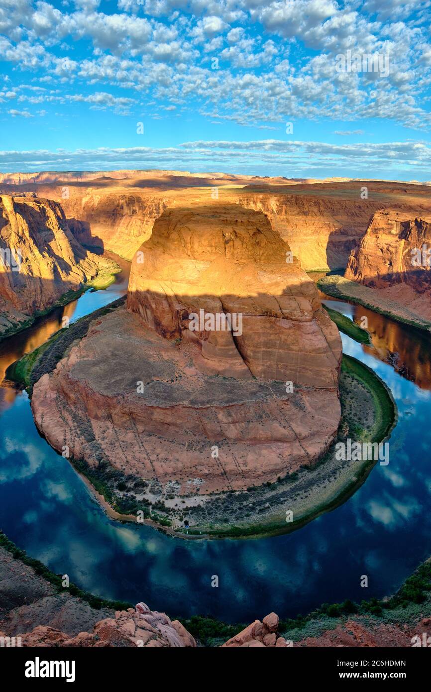 Arizona Horseshoe Bend meander of Colorado River in Glen Canyon Stock ...