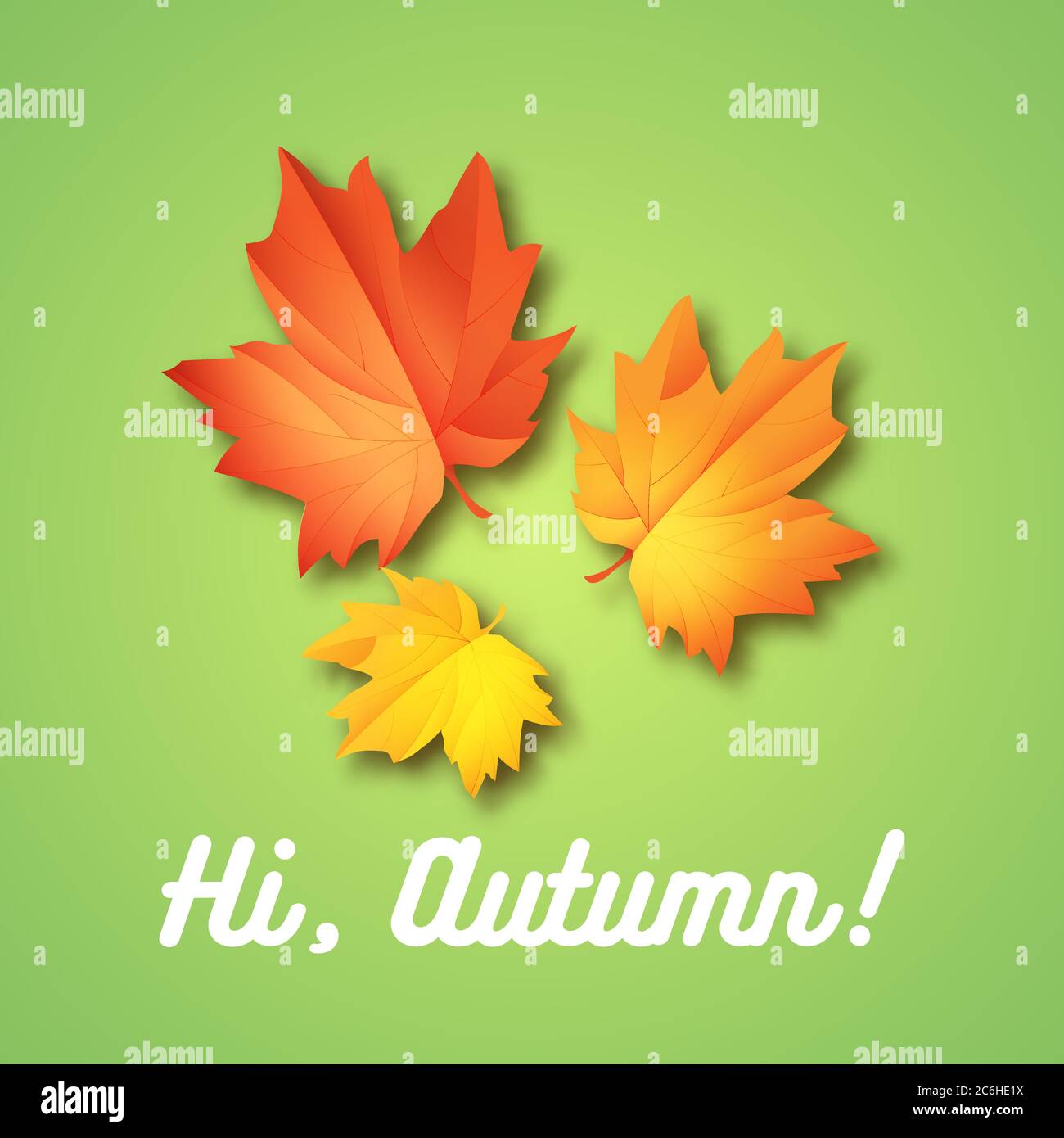 Hello september autumn flyer template with lettering. Bright fall ...