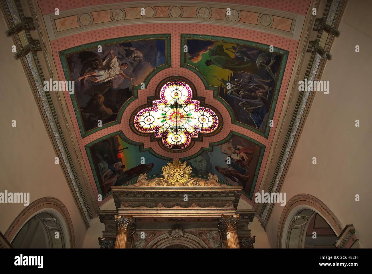 Iglesia de San Agustin, Chuch in Santiago, Chile Stock Photo - Alamy