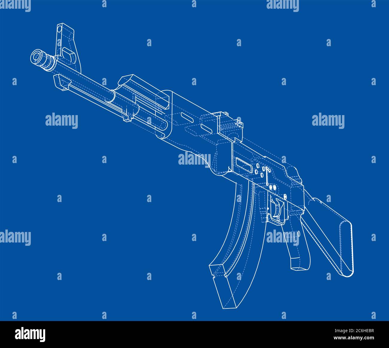 Gun blueprint hi-res stock photography and images - Alamy