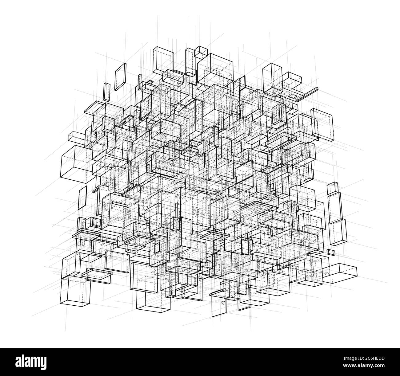 Abstract boxes background Stock Photo - Alamy