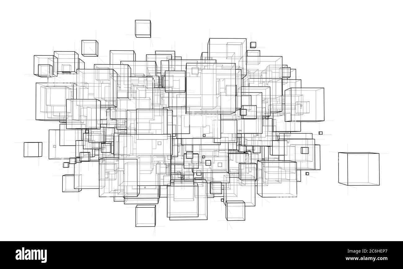 Abstract boxes background Stock Photo - Alamy