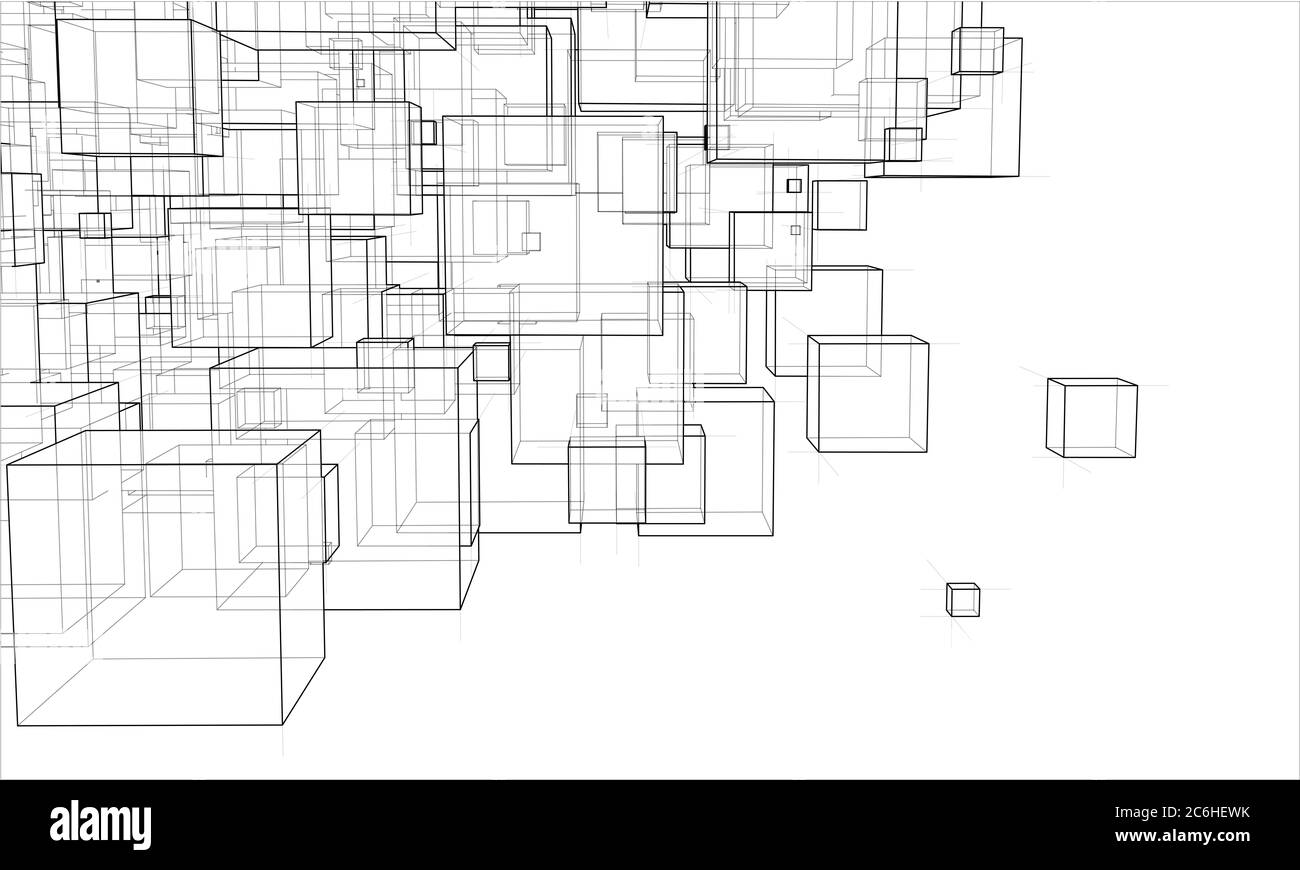 Abstract boxes background Stock Photo - Alamy