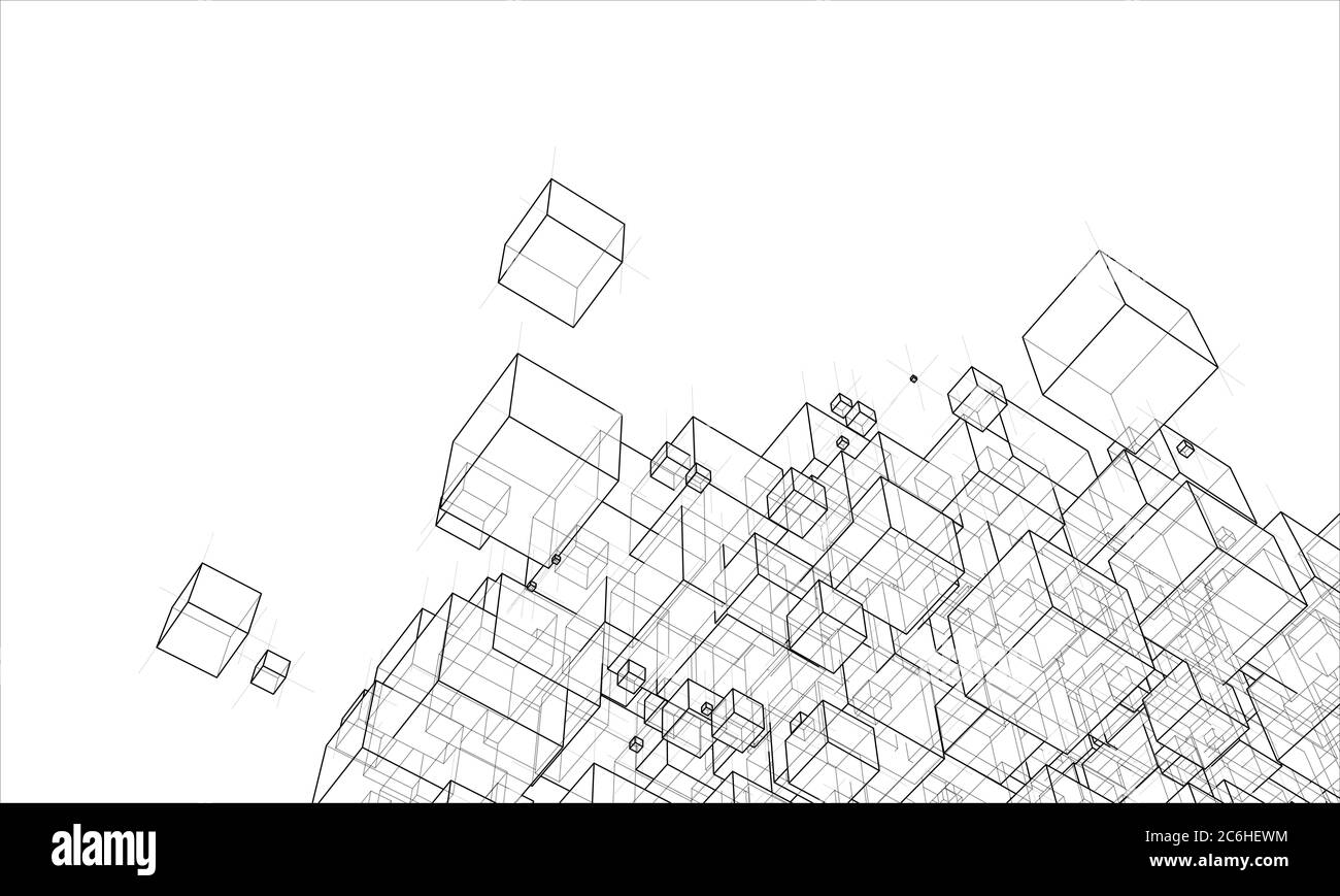 Abstract boxes background Stock Photo - Alamy