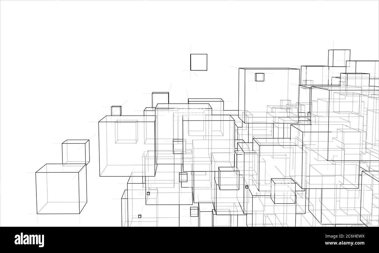 Abstract boxes background Stock Photo - Alamy