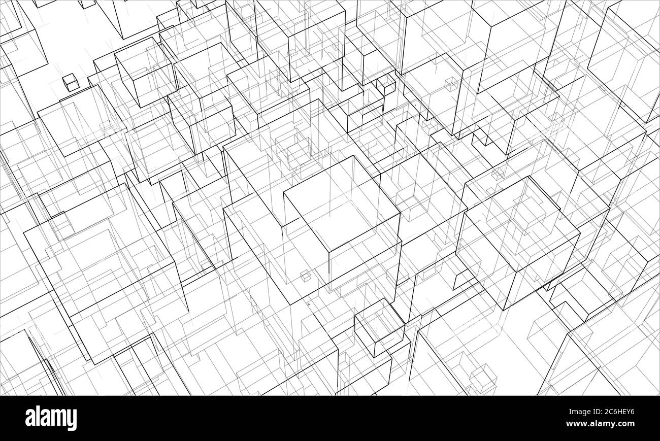 Abstract boxes background Stock Photo - Alamy