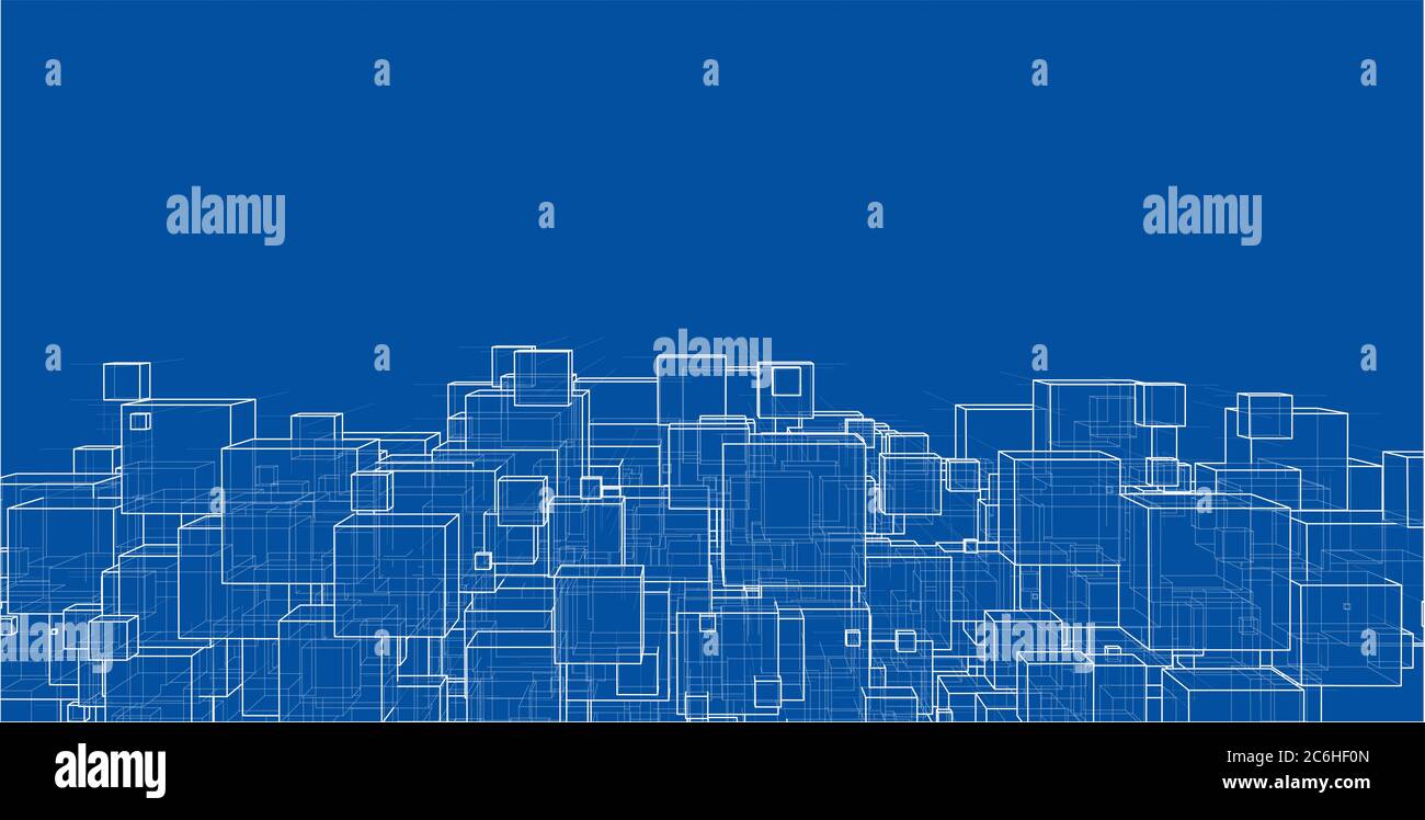 Abstract boxes background Stock Photo - Alamy