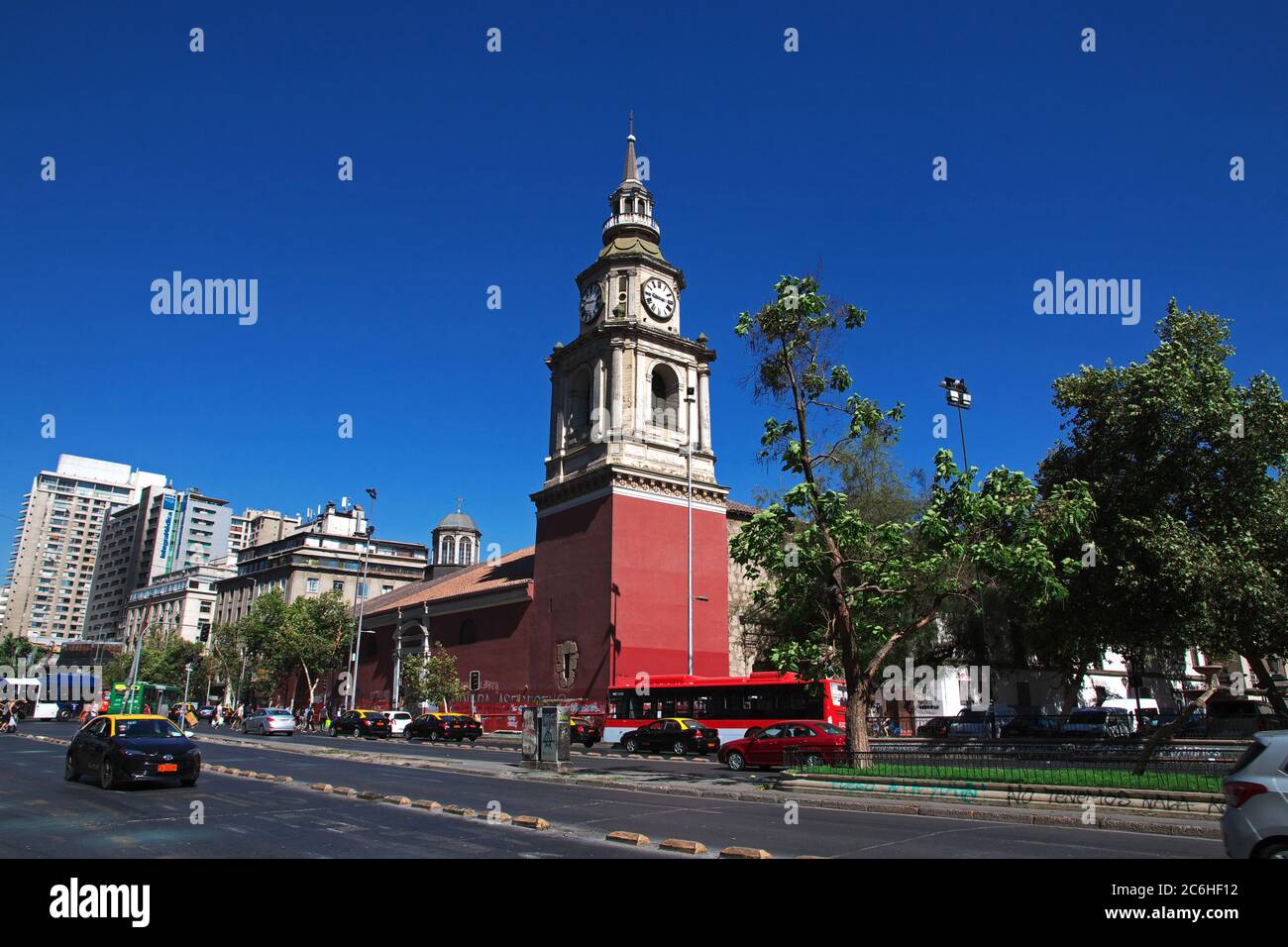 Santiago / Chile - 24 Dec 2019: Iglesia de San Francisco, Chuch in ...