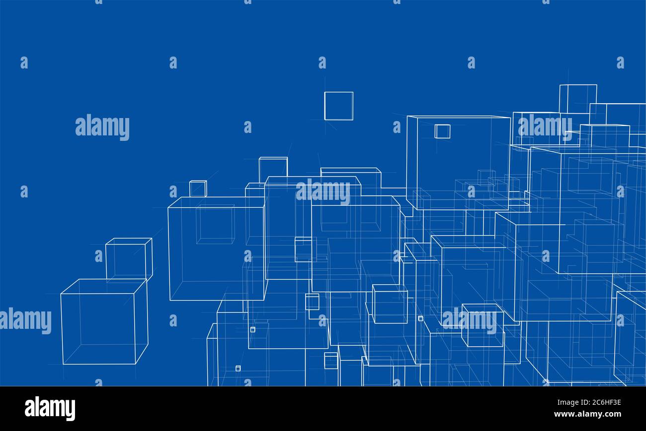 Abstract boxes background Stock Photo - Alamy