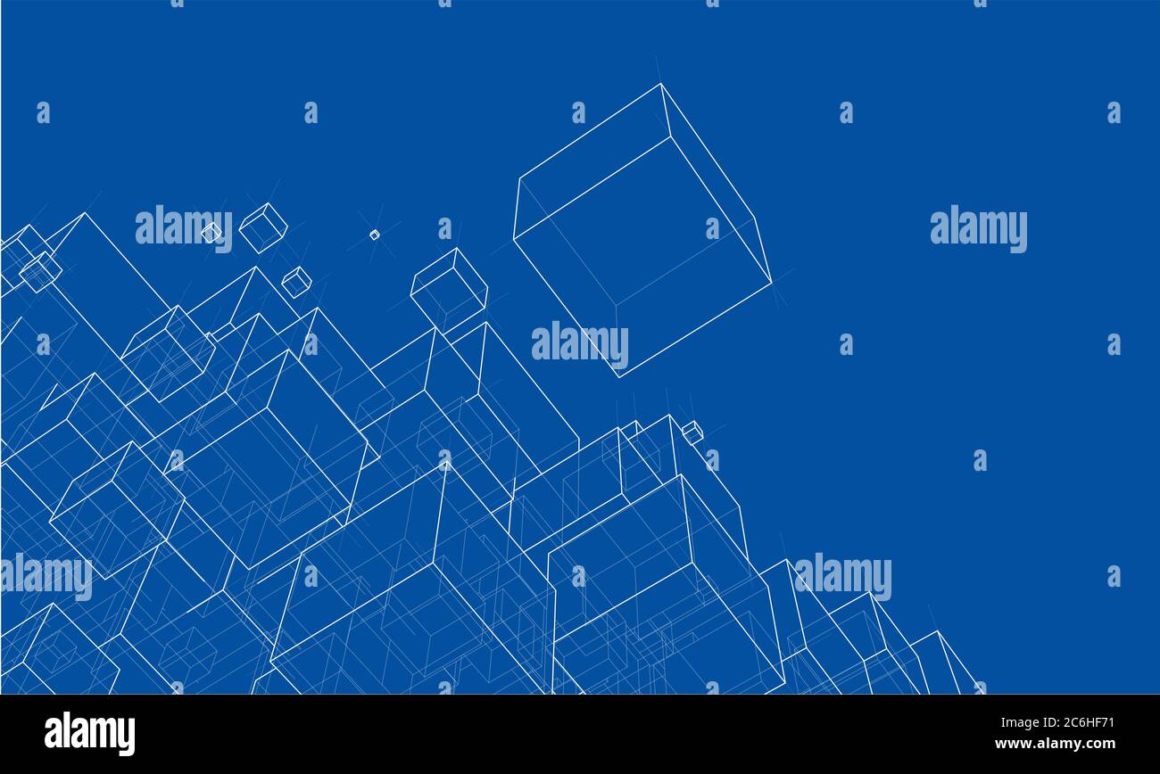 Abstract boxes background Stock Photo - Alamy