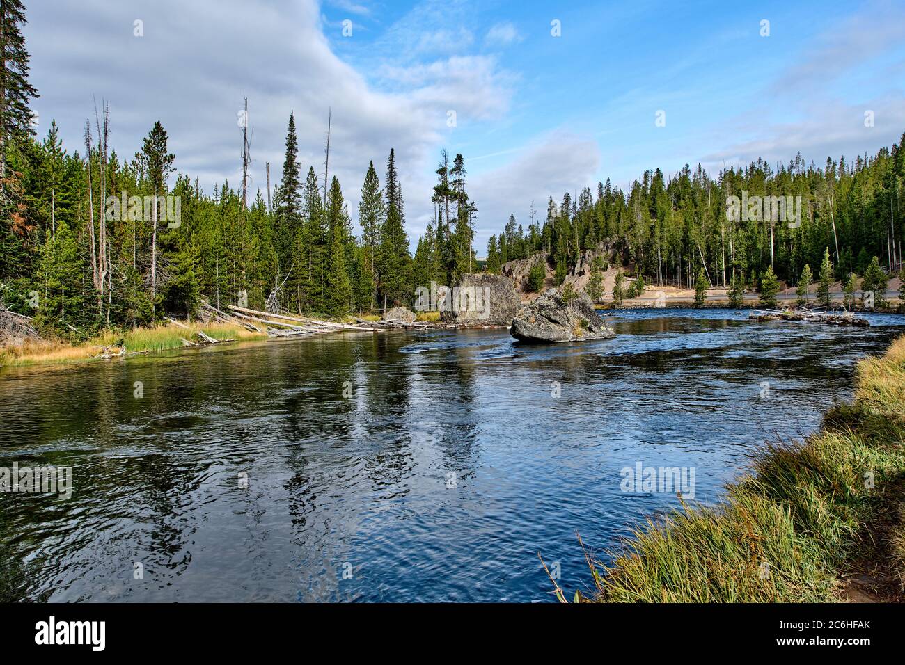 Yellowstone National Park - madison River, USA Stock Photo - Alamy