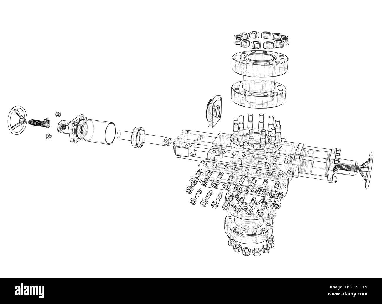 Blowout preventer. 3D illustration Stock Photo - Alamy