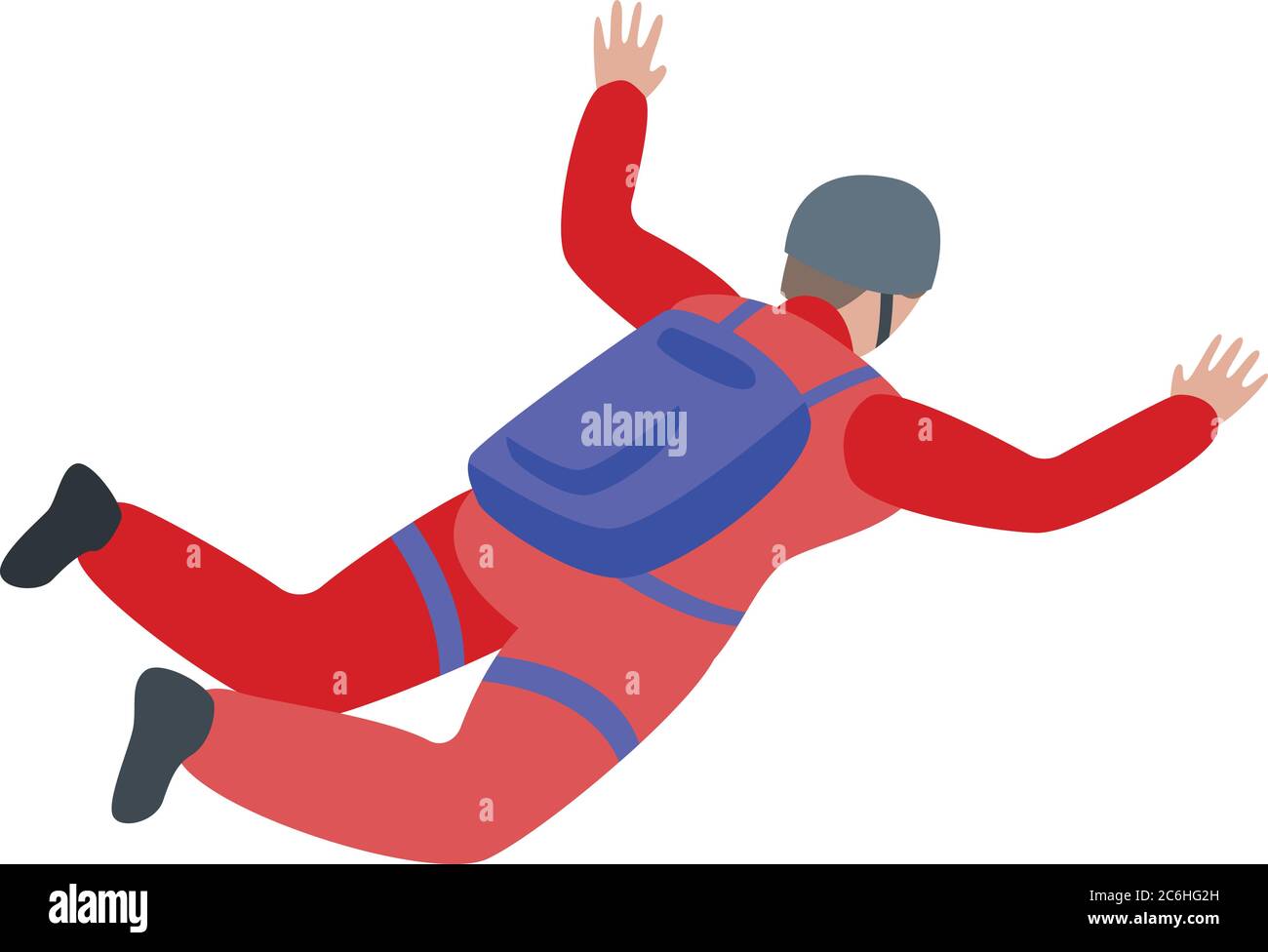 Woman skydiving illustration Cut Out Stock Images & Pictures - Alamy