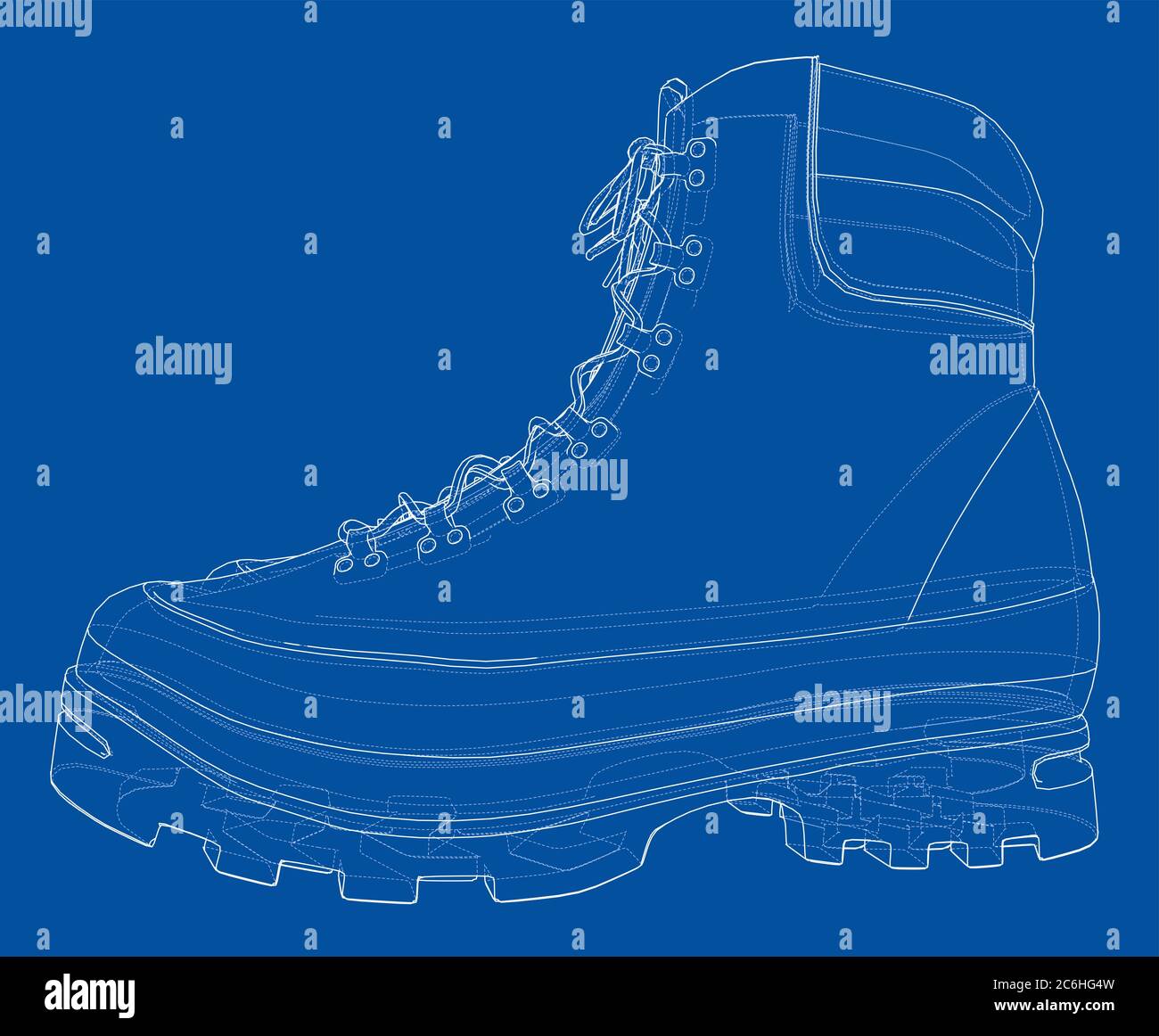 Mens boot concept. 3D illustration Stock Photo - Alamy