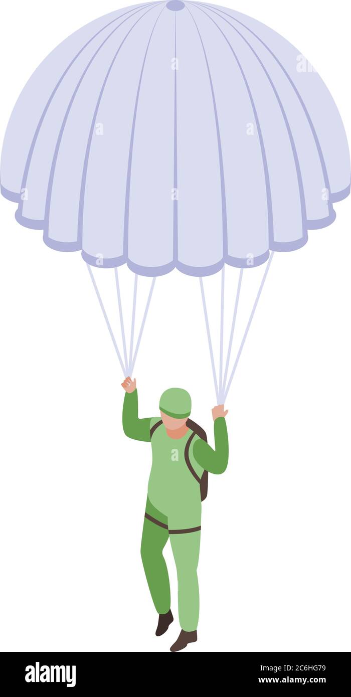 Parachuting icon, isometric style Stock Vector Image & Art - Alamy