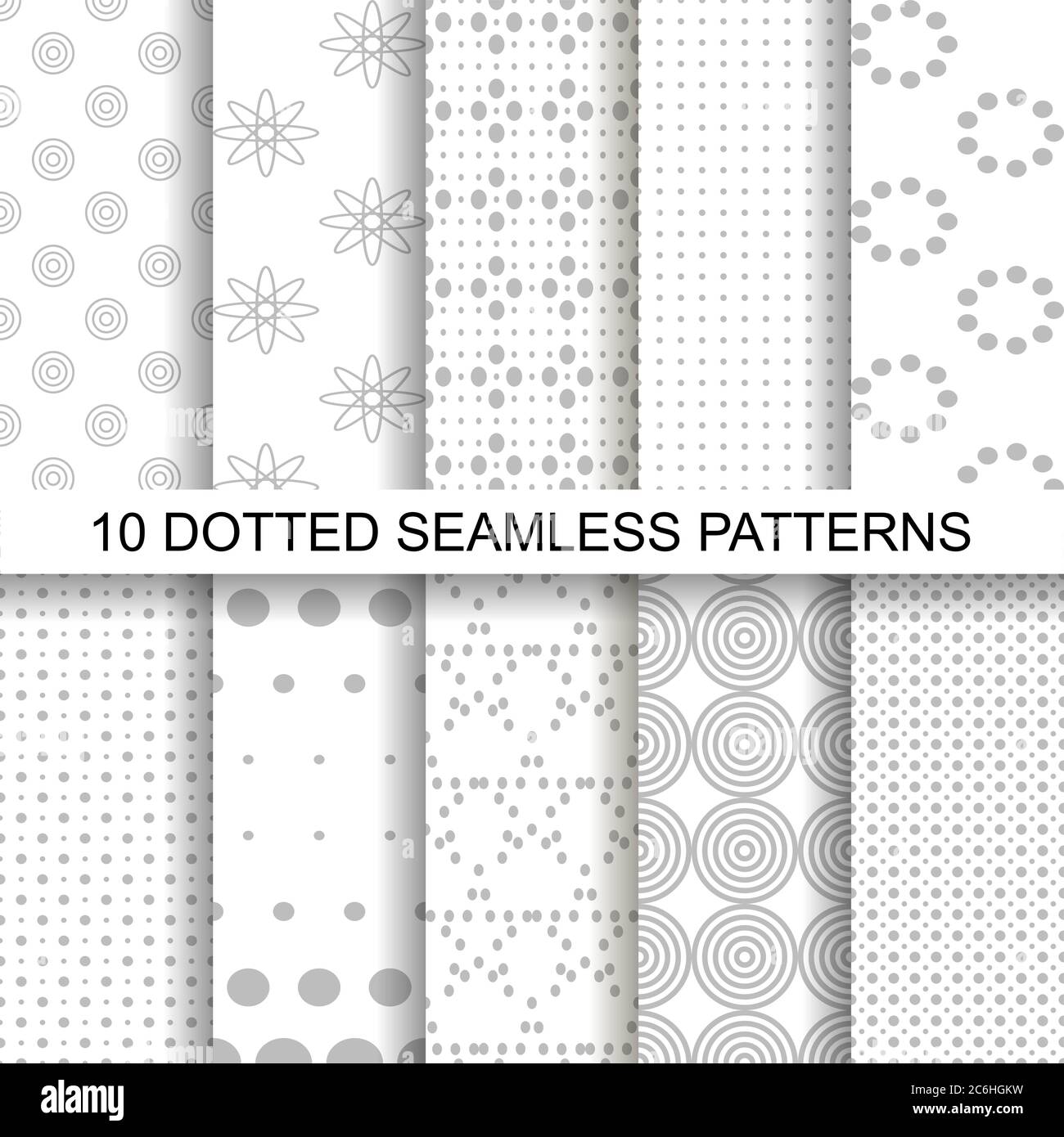 Set of soft seamless patterns with dots Stock Vector Image & Art - Alamy