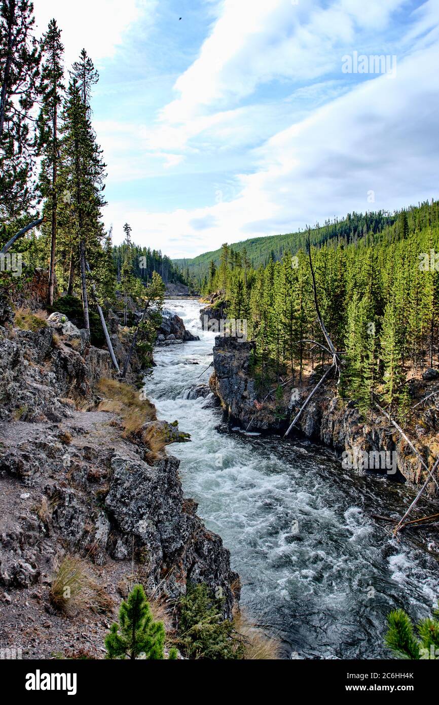 Yellowstone National Park - madison River, USA Stock Photo - Alamy