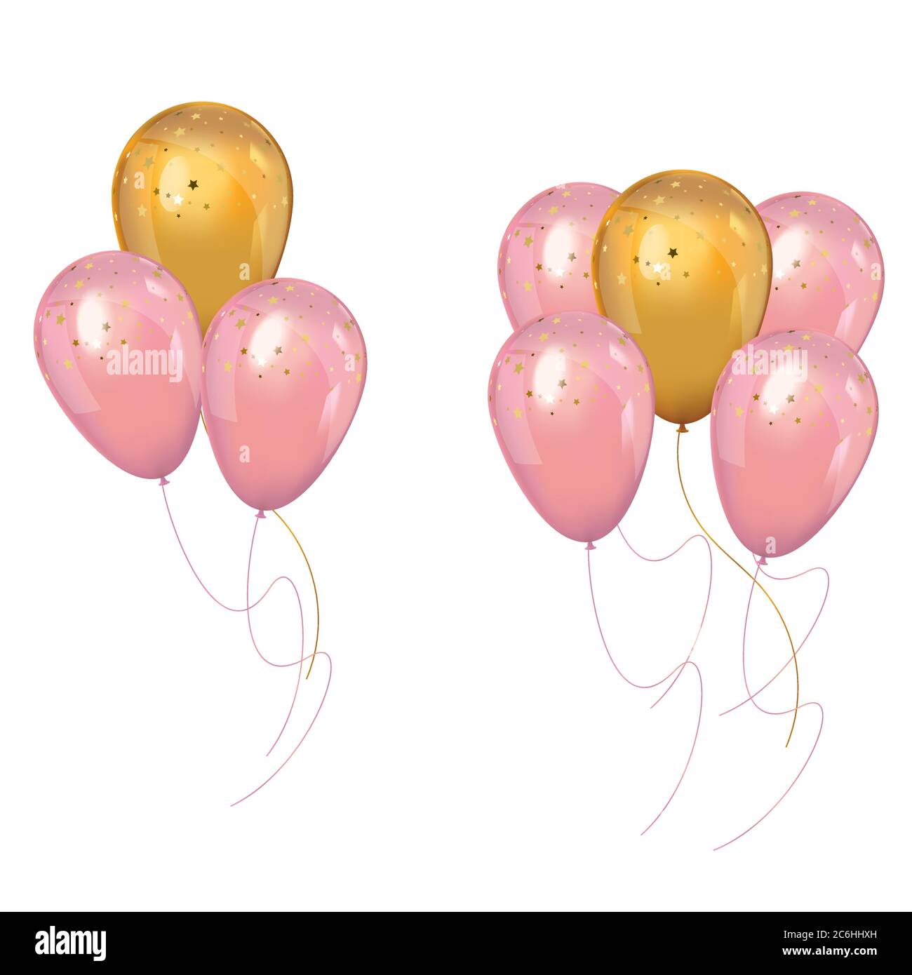 Gold balloons Stock Vector Images - Alamy