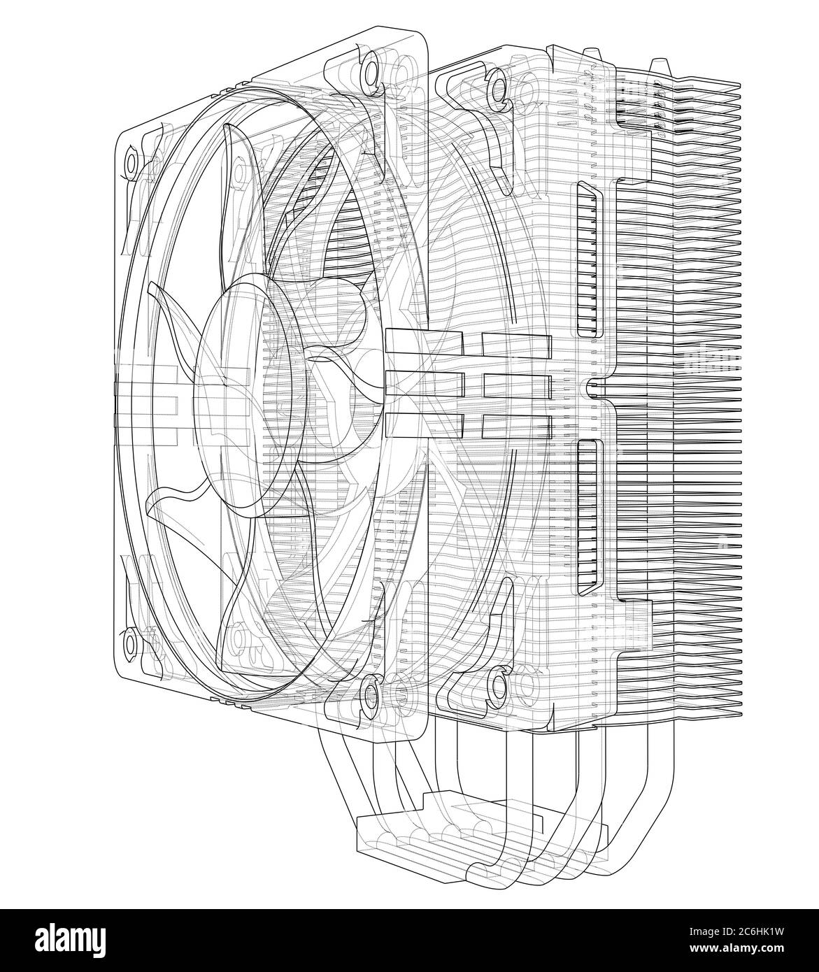 Cpu Coller Concept. 3D illustration Stock Photo - Alamy