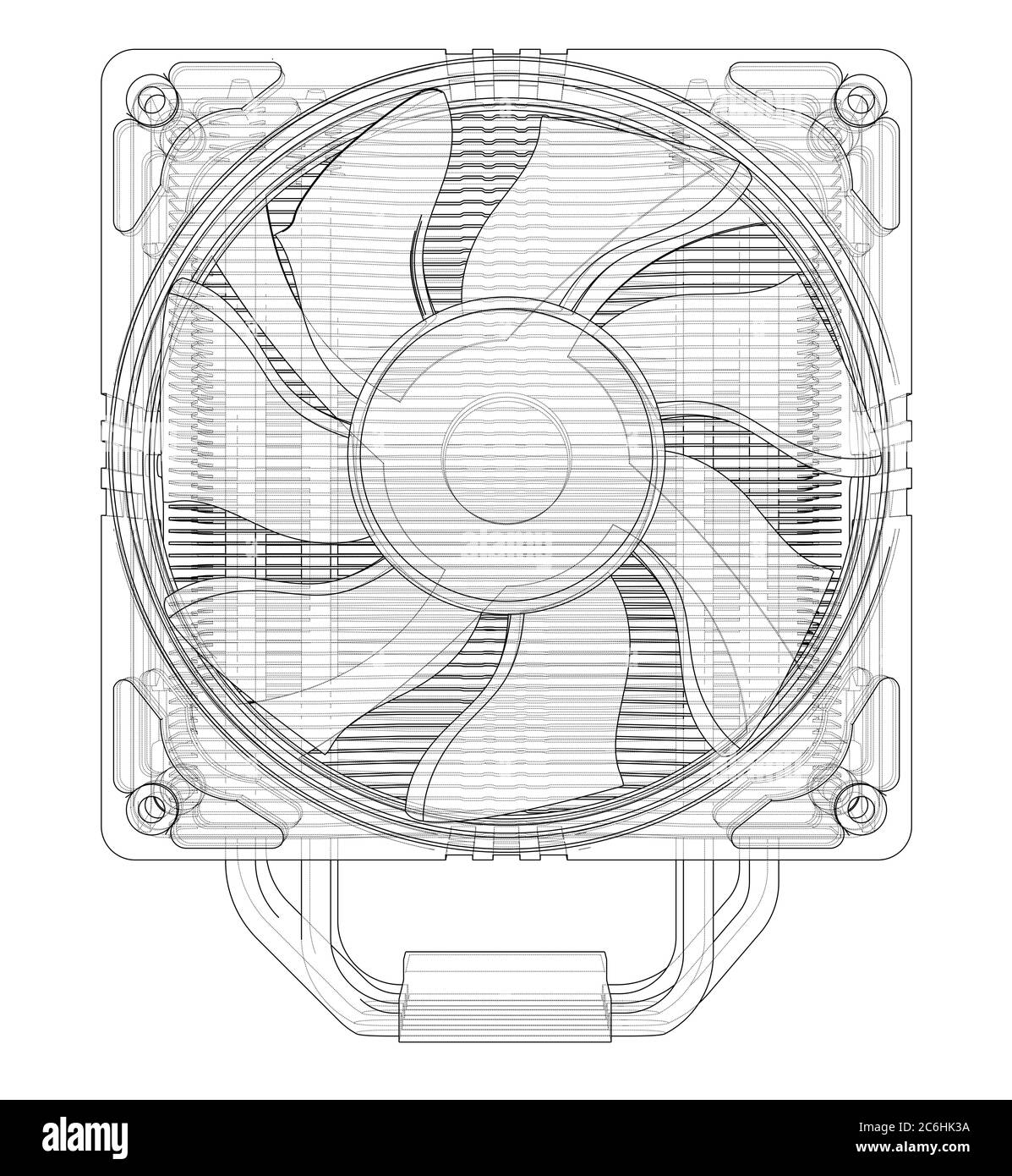 Cpu Coller Concept. 3D illustration Stock Photo - Alamy