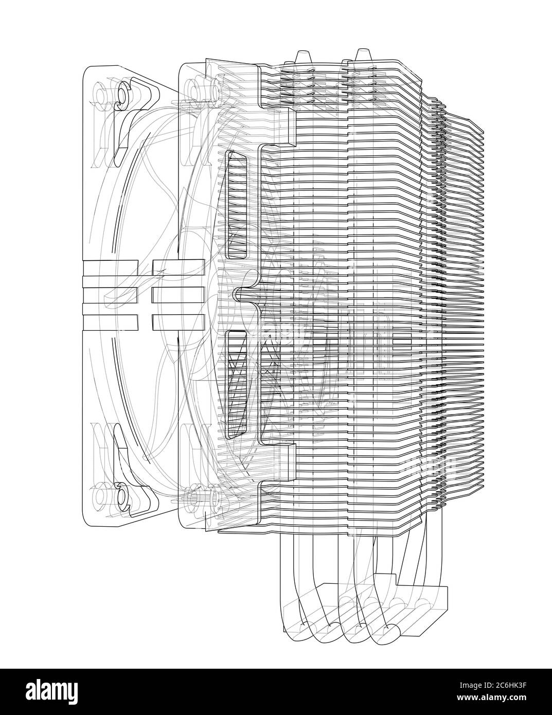 Cpu Coller Concept. 3D illustration Stock Photo - Alamy