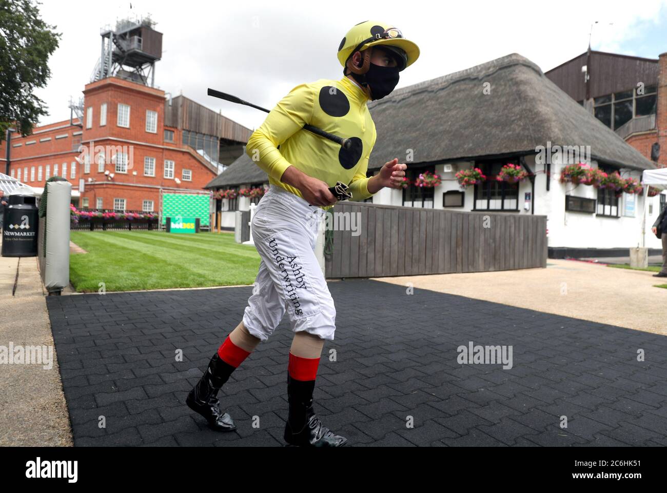 Jockey Andrea Atzeni on his way to the parade ring during day two of ...