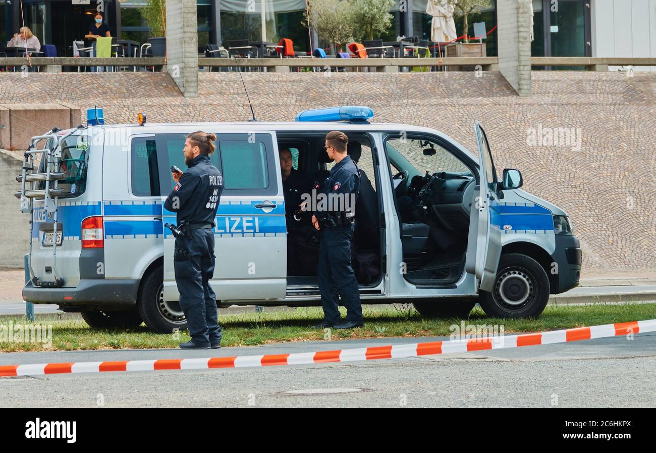 Policeman standing car hi-res stock photography and images - Alamy