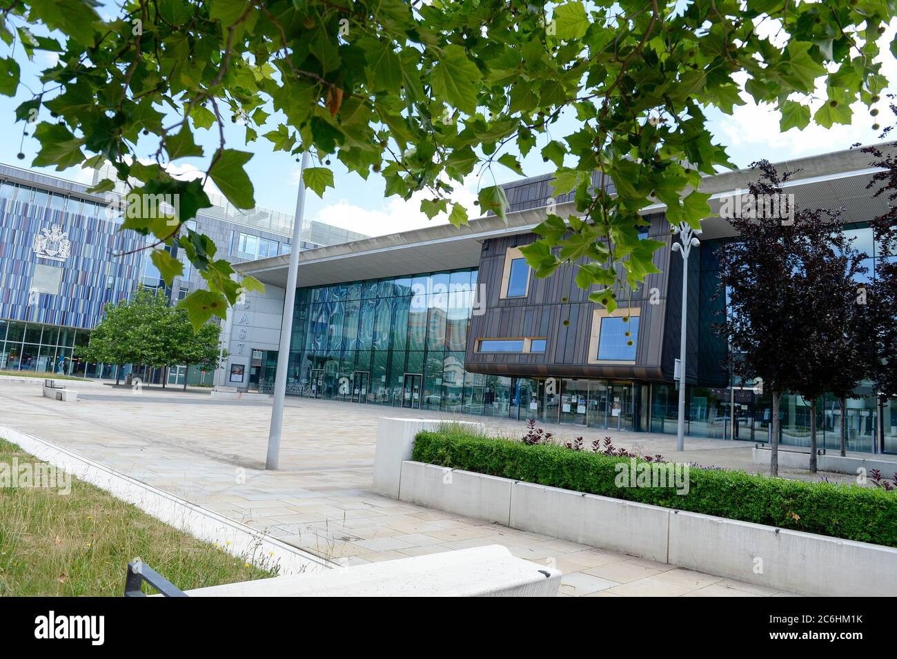 Cast Theatre Doncaster in Sir Nigel Gresley Square Stock Photo - Alamy