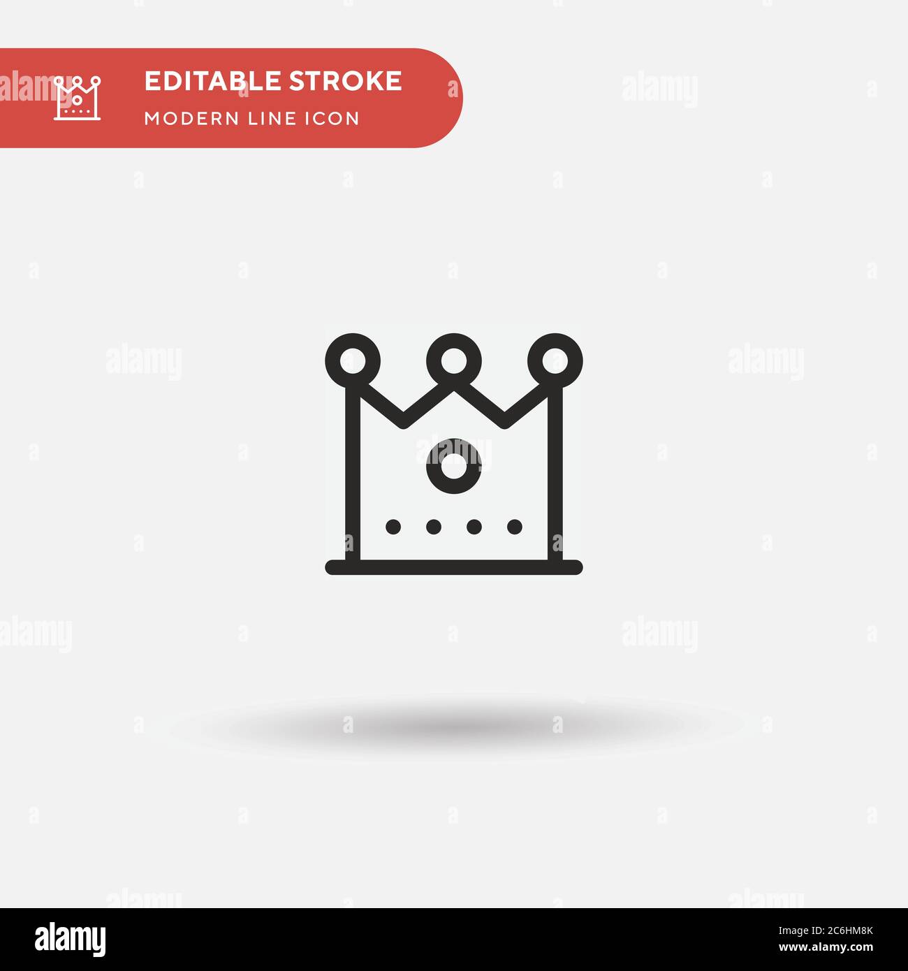 Crown Simple vector icon. Illustration symbol design template for web ...